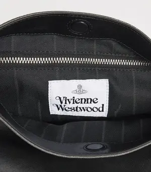 VIVIENNE WESTWOOD Maxime Leather Shoulder Bag - Black