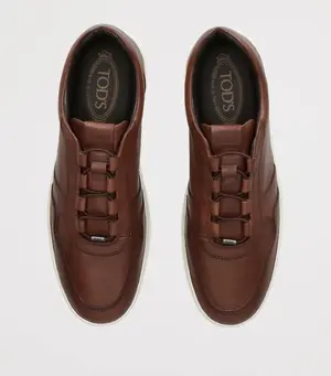 TOD'S Leather Elastic Cassetta Sneakers