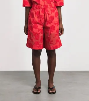GANNI Floral Elasticated Shorts