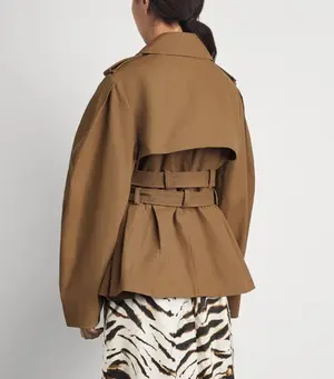 GANNI Cotton Belted Workwear Jacket