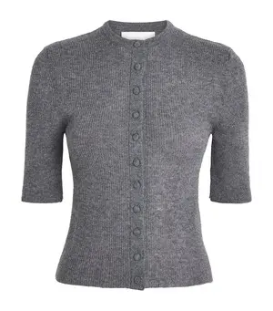 Citizens Of Humanity Wool-cashmere Cropped Cardigan - Grey