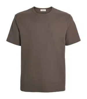 FRAME Cotton Jacquard T-shirt - Brown