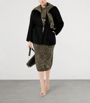 Marina Rinaldi Sequin-embellished Polo Sweater