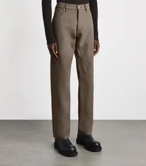 Rick Owens Wool Twill Wide-leg Trousers