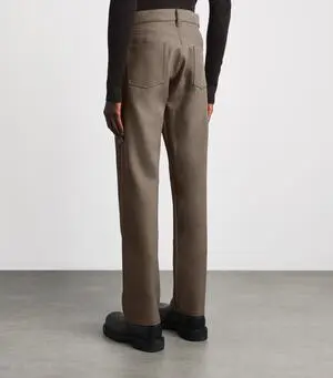 Rick Owens Wool Twill Wide-leg Trousers