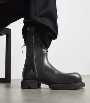 Rick Owens Calf Leather Creeper Gabe Ankle Boots