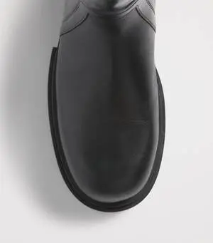 Rick Owens Calf Leather Creeper Gabe Ankle Boots