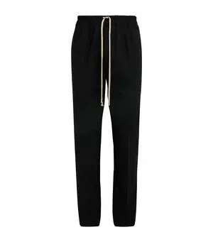 Rick Owens Wool-blend Slim Drawstring Trousers - Black