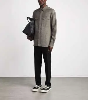 Rick Owens Wool-blend Slim Drawstring Trousers
