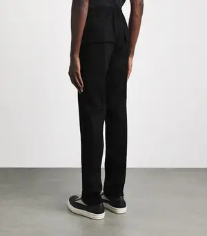 Rick Owens Wool-blend Slim Drawstring Trousers