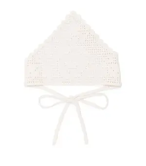 Lack Of Color Sun Crochet Bandana - Ivory
