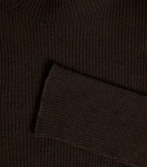 Rick Owens Virgin Wool Ribbed Turtleneck Sweater