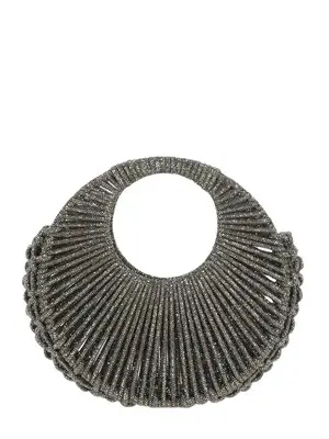 HIBOURAMA Jaya Crystal-embellished Woven Tote Bag - Brown