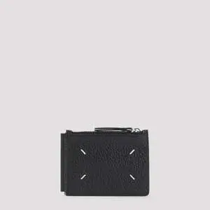 MAISON MARGIELA Slim Leather Wallet Mini 2-pincer - Black