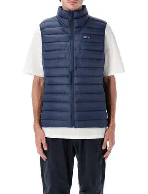 Patagonia Down Sweater Recycled Nylon Puffer Vest - Blu