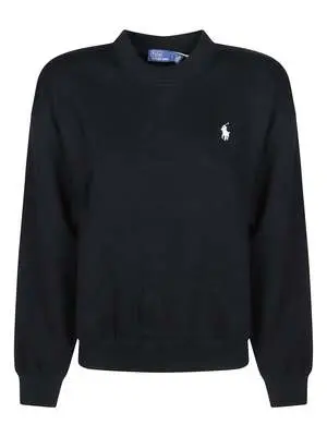 Polo Ralph Lauren Crewneck Sweatshirt With Embroidered Logo - Nero