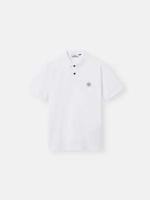 Stone Island Ss Polo Cotton Knit Shirt - White