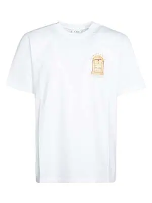 Casablanca Classic T-shirt With Hermons Mirage Arch Print - Bianco