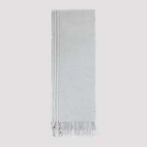 Brunello Cucinelli 100% Silk Scarf - Grey