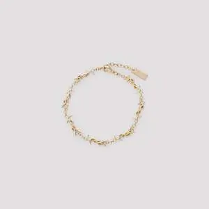 Saint Laurent Mini Cassandre Brass Bracelet
