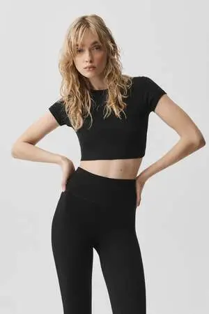 Alo Yoga Cropped Timeless T-shirt - Black