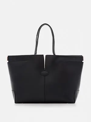 TOD'S Di Bag Folio Leather Bag - Black