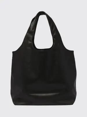 A.p.c. Ninon Large Recycled Synthetic Leather Shoulder Bag With Printed Logo - Black