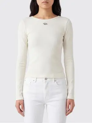 DIESEL® T-uncutieslong-od Long-sleeved T-shirt In Cotton With A Slim Fit - White