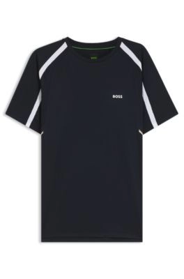 BOSS Active Slim-fit T-shirt In Stretch Fabric With Contrast Inserts