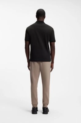 BOSS Striped-trim Polo Shirt In Interlock Cotton