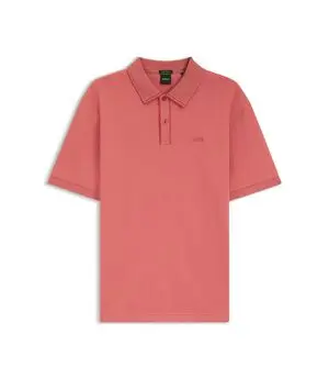 BOSS Striped-trim Polo Shirt In Interlock Cotton