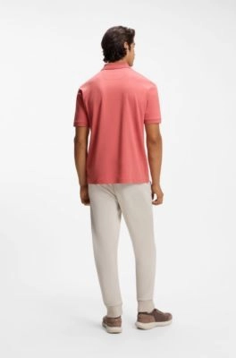 BOSS Striped-trim Polo Shirt In Interlock Cotton