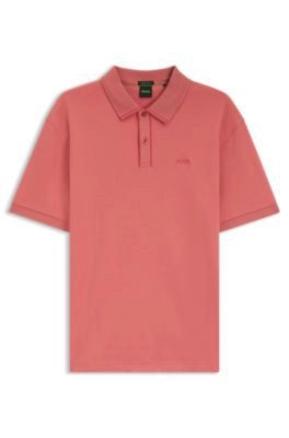 BOSS Striped-trim Polo Shirt In Interlock Cotton