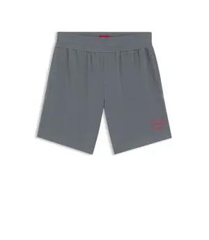 Hugo Logo-print Loungewear Shorts In Stretch Cotton