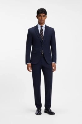 BOSS Slim-fit Checked Shirt In Performance Stretch