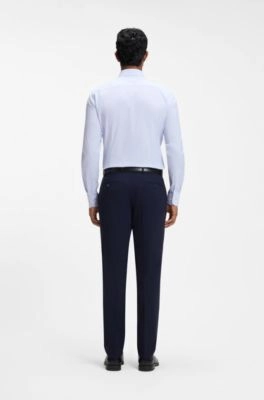 BOSS Slim-fit Checked Shirt In Performance Stretch