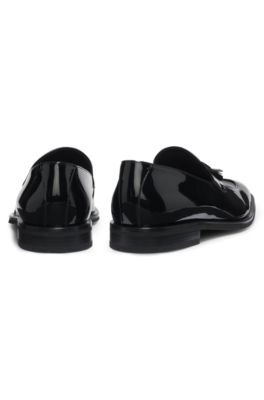 BOSS Patent Faux Leather Tassel Loafers