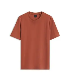 BOSS Bubble-jacquard Structure T-shirt In A Cotton Blend