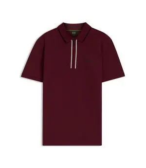 BOSS Active Slim-fit Polo Shirt In Moisture-wicking Stretch Cotton - Dark Pink