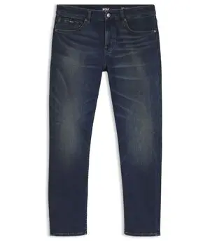 BOSS Slim-fit Jeans In A Dark-blue Stretch-cotton Blend - Dark Blue