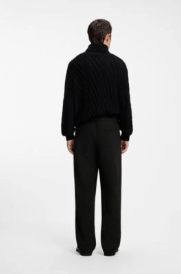 Hugo Straight-fit Pants In Performance-stretch Fabric