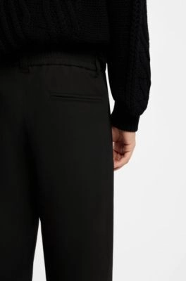 Hugo Straight-fit Pants In Performance-stretch Fabric