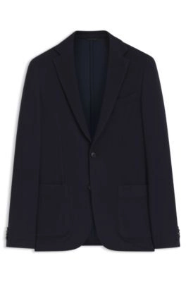 BOSS Slim-fit Blazer In Micro-patterned Stretch Jersey