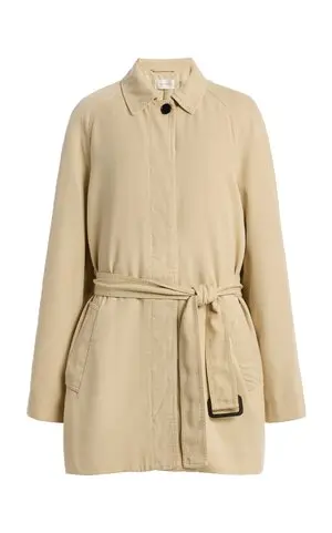 THE ROW Elisa Belted Twill Jacket - Neutral