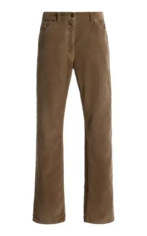 THE ROW Dinni Cotton Corduroy Pants - Brown
