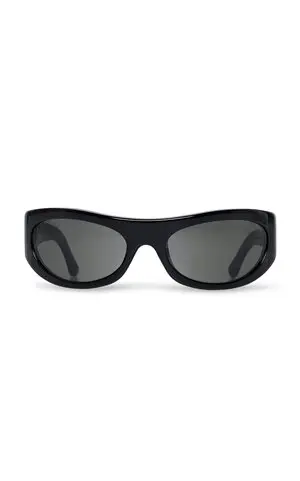 THE ROW B Curved-frame Acetate Sunglasses - Black