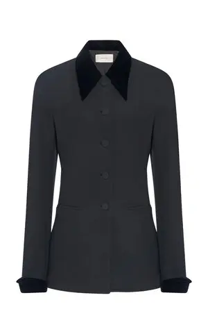 THE ROW Jeko Wool Jacket - Black