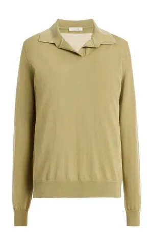 THE ROW Pauli Wool-silk Top - Green