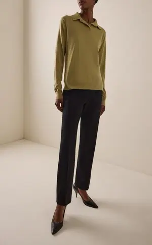 THE ROW Pauli Wool-silk Top