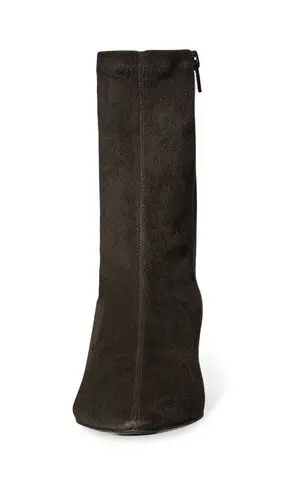 THE ROW Liisa Kitten Leather Ankle Boots